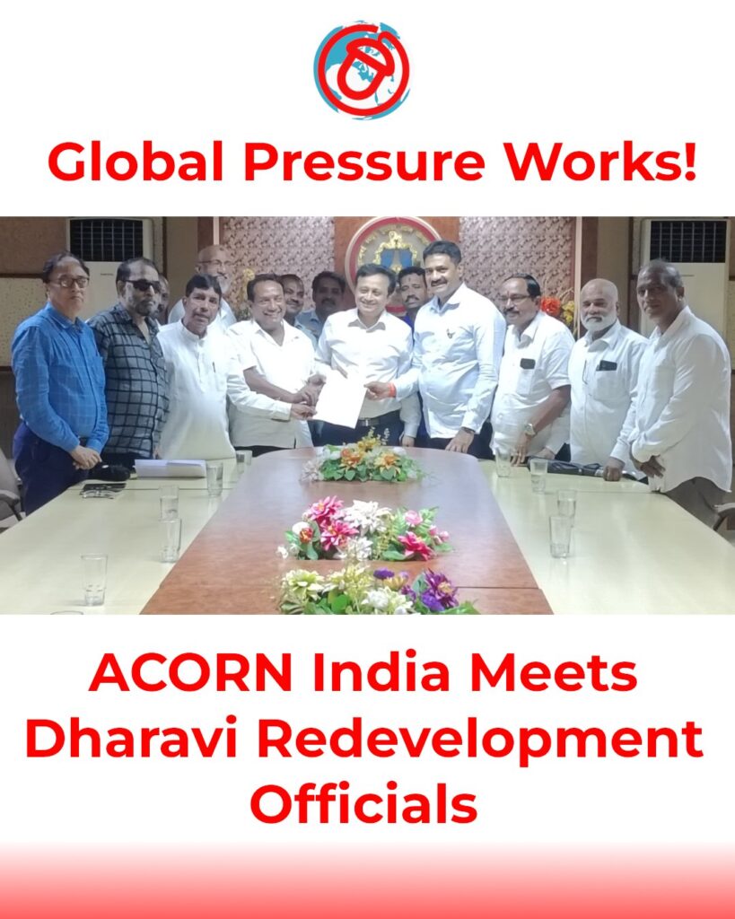 ACORN India Secures Landmark Meeting with Dharavi Redevelopment CEO to ...